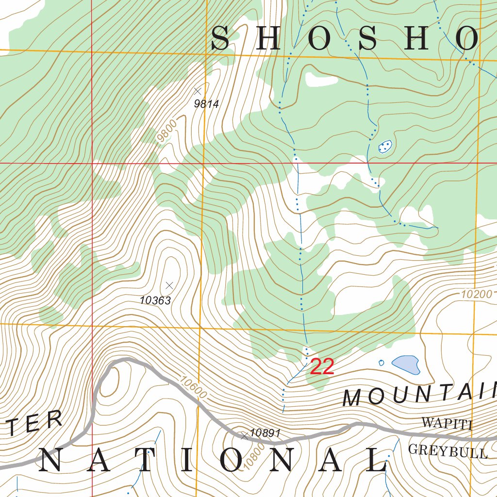 Devils Tooth, WY FSTopo Legacy Map by US Forest Service - Topo | Avenza ...