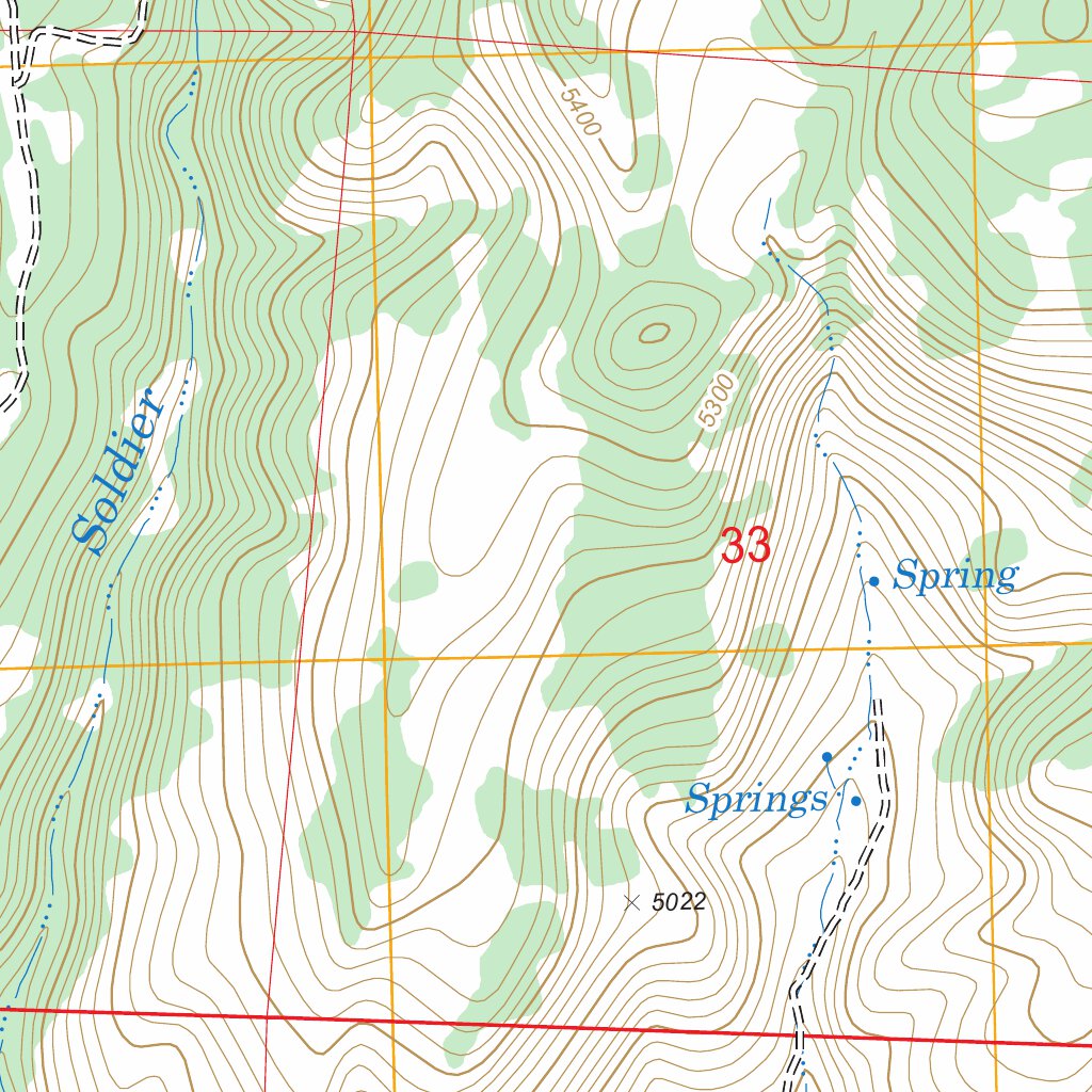 Devine Ridge South, OR FSTopo Legacy Map by US Forest Service - Topo ...
