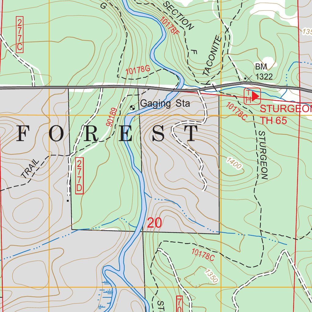 Dewey Lake NW, MN FSTopo Legacy Map by US Forest Service - Topo ...