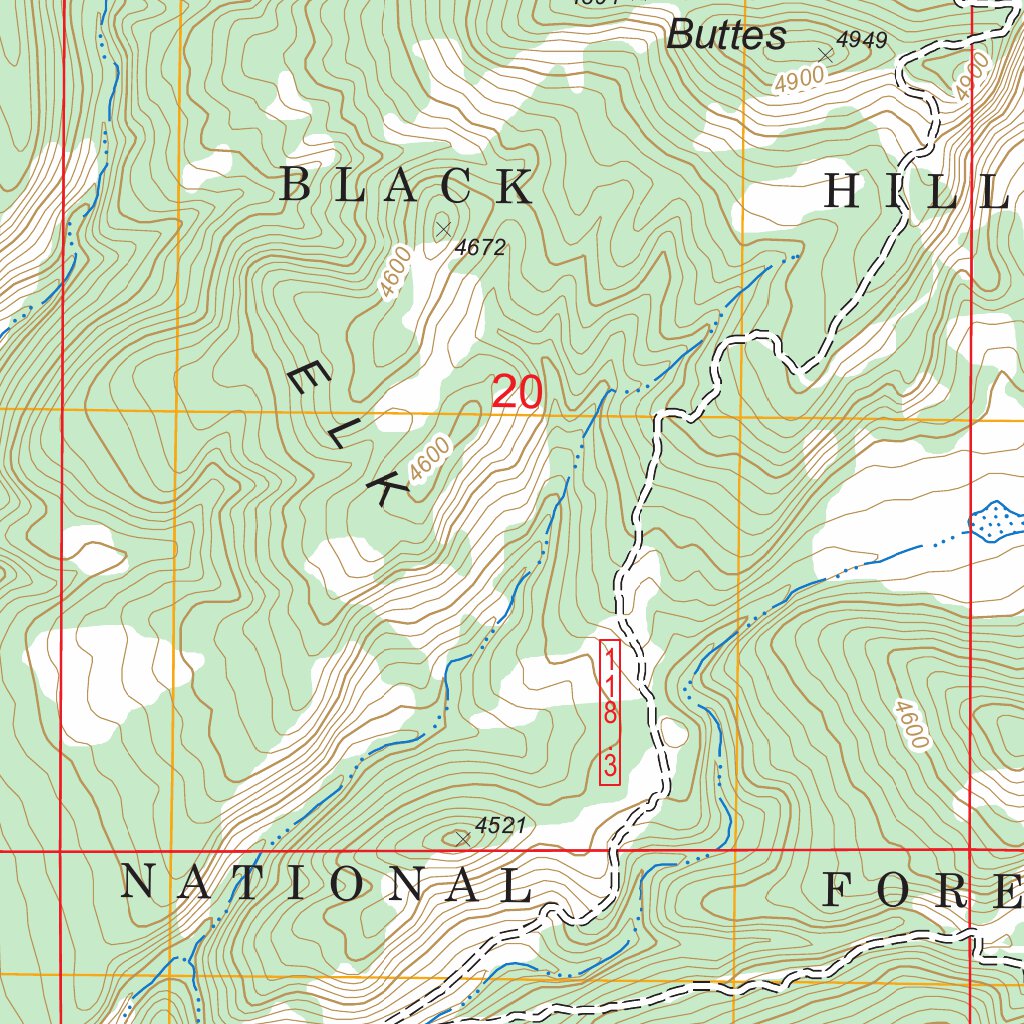 Dewey, SD - WY FSTopo Legacy Map by US Forest Service - Topo | Avenza Maps