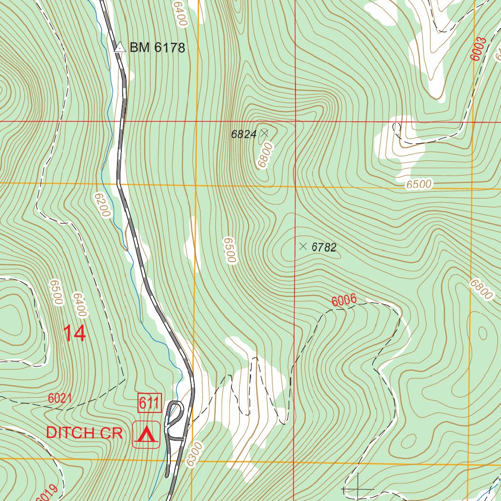 Ditch Creek, SD FSTopo Legacy Map by US Forest Service - Topo | Avenza Maps