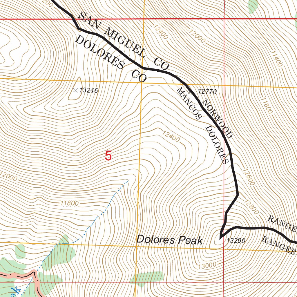 Dolores Peak, CO FSTopo Legacy Map by US Forest Service - Topo | Avenza ...