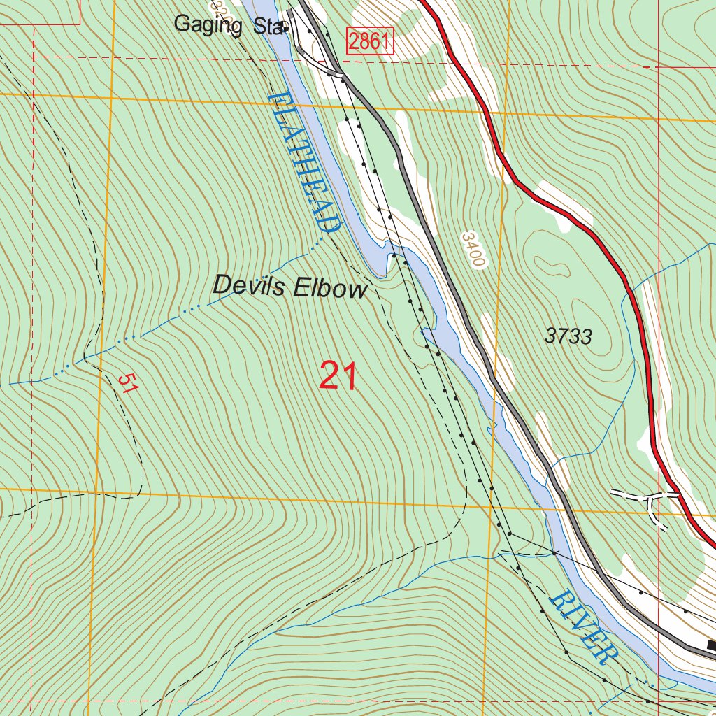 Doris Mountain, MT FSTopo Legacy Map by US Forest Service - Topo ...