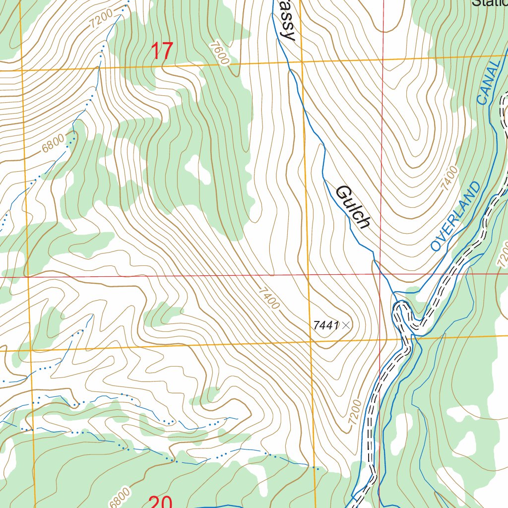 Dry Creek, CO FSTopo Legacy Map by US Forest Service - Topo | Avenza Maps