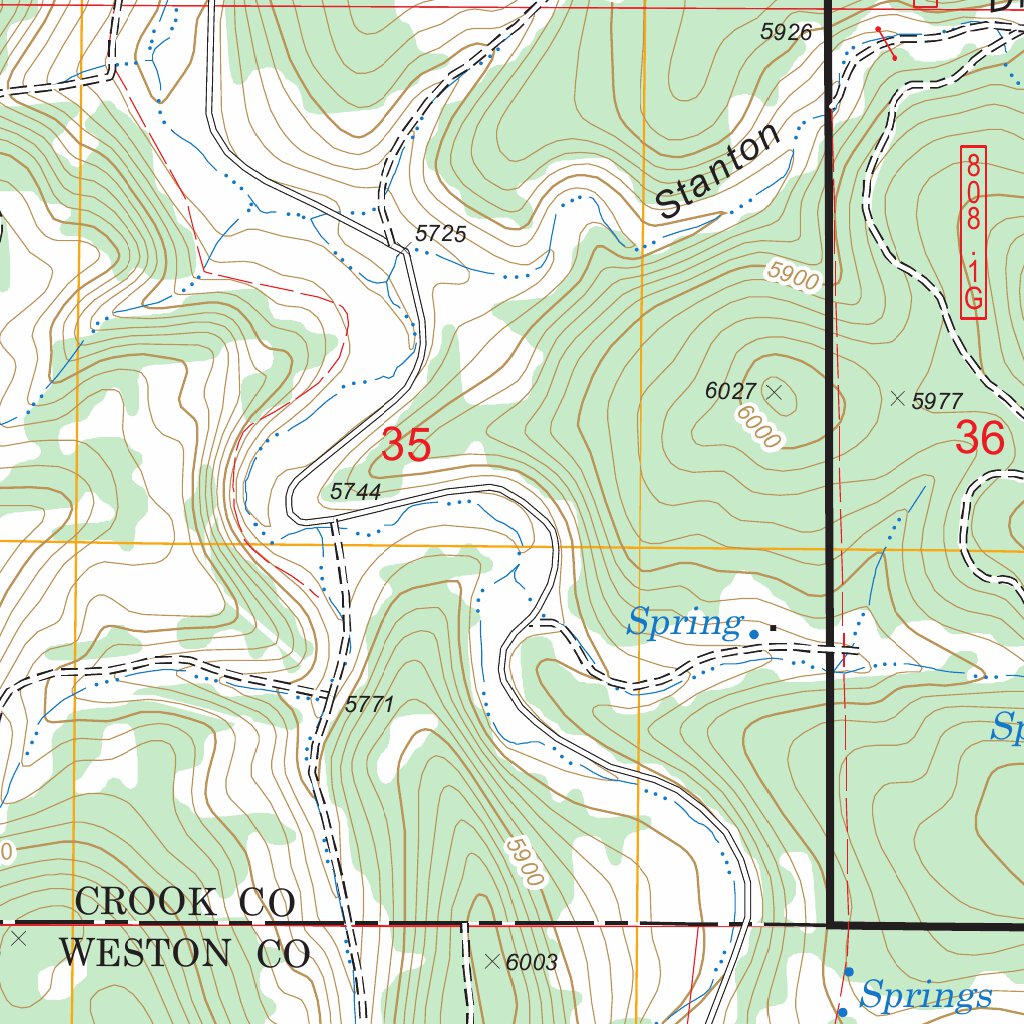 Dry Draw, WY FSTopo Legacy Map by US Forest Service - Topo | Avenza Maps