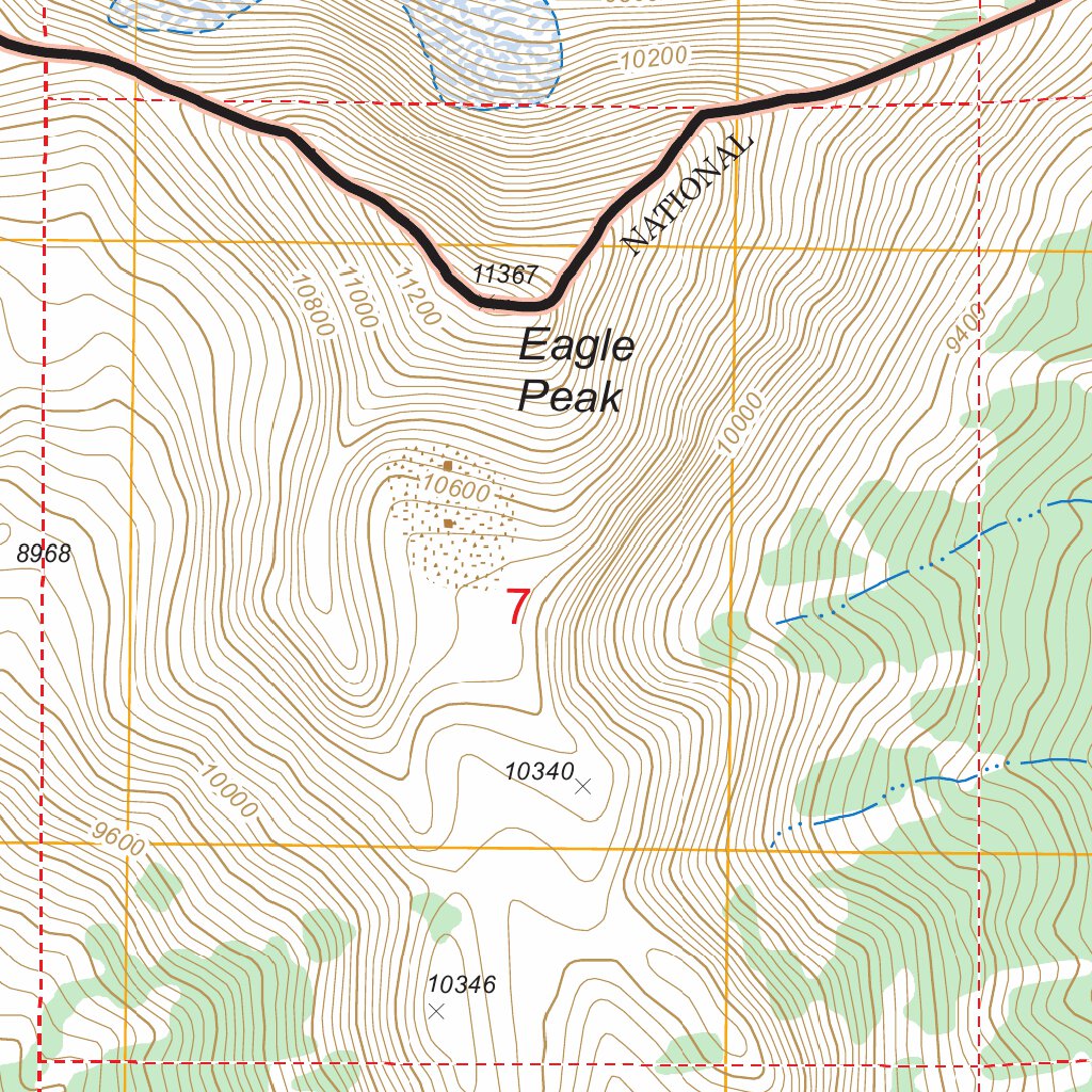 Eagle Peak, WY FSTopo Legacy Map by US Forest Service - Topo | Avenza Maps