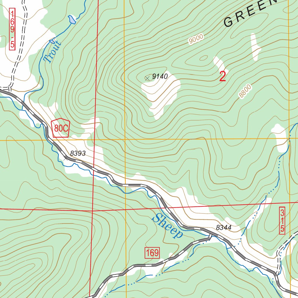 Eaton Reservoir, CO - WY FSTopo Legacy Map by US Forest Service - Topo ...