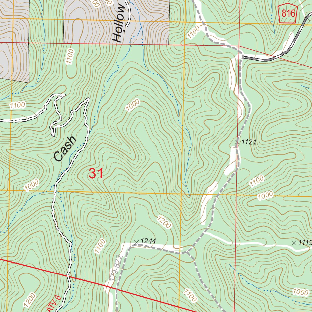 Edgehill, MO FSTopo Legacy Map by US Forest Service - Topo | Avenza Maps