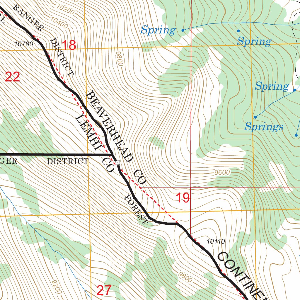 Eighteenmile Peak, MT - ID FSTopo Legacy Map by US Forest Service ...