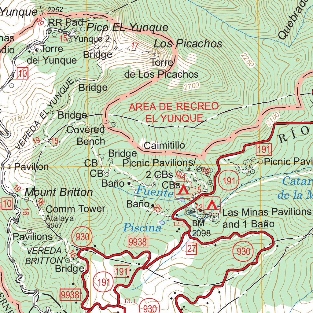 El Yunque, PR FSTopo Legacy Map by US Forest Service - Topo | Avenza Maps