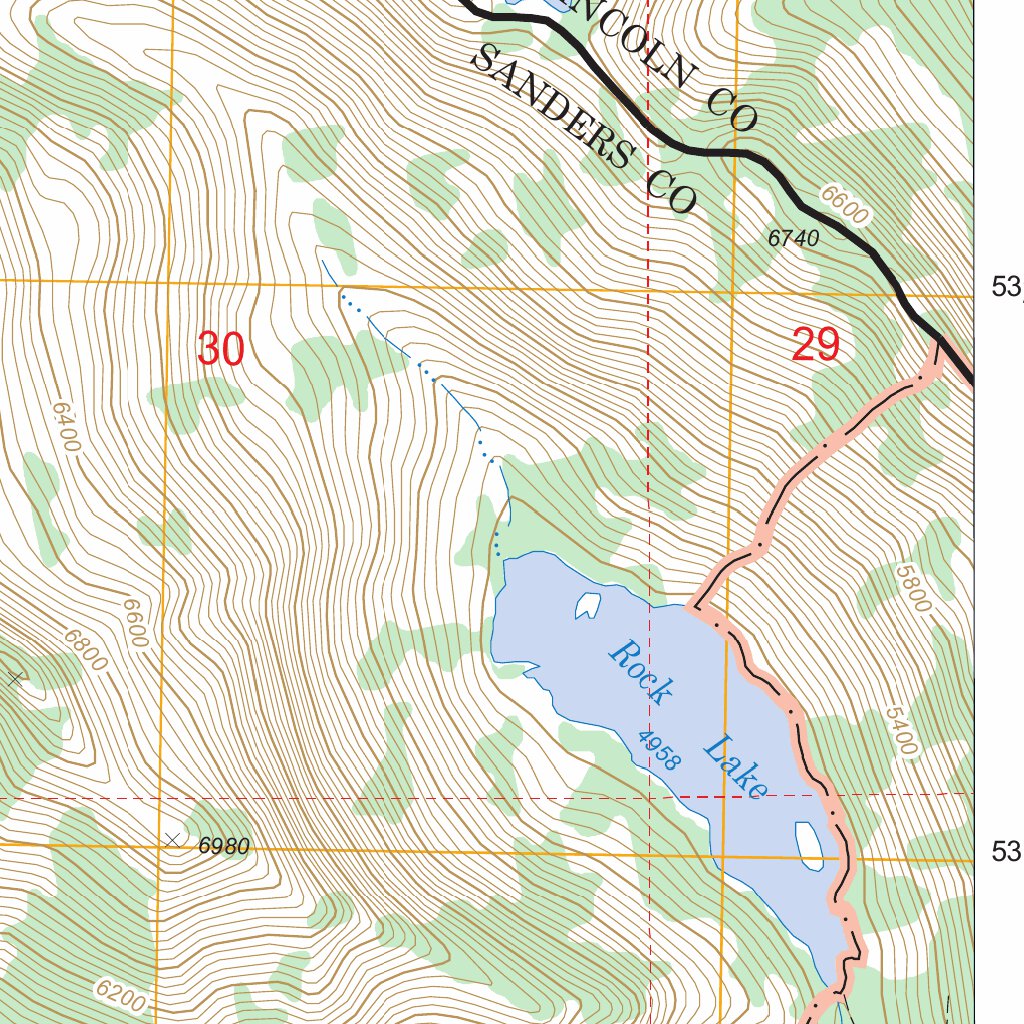 Elephant Peak, MT FSTopo Legacy Map by US Forest Service - Topo ...