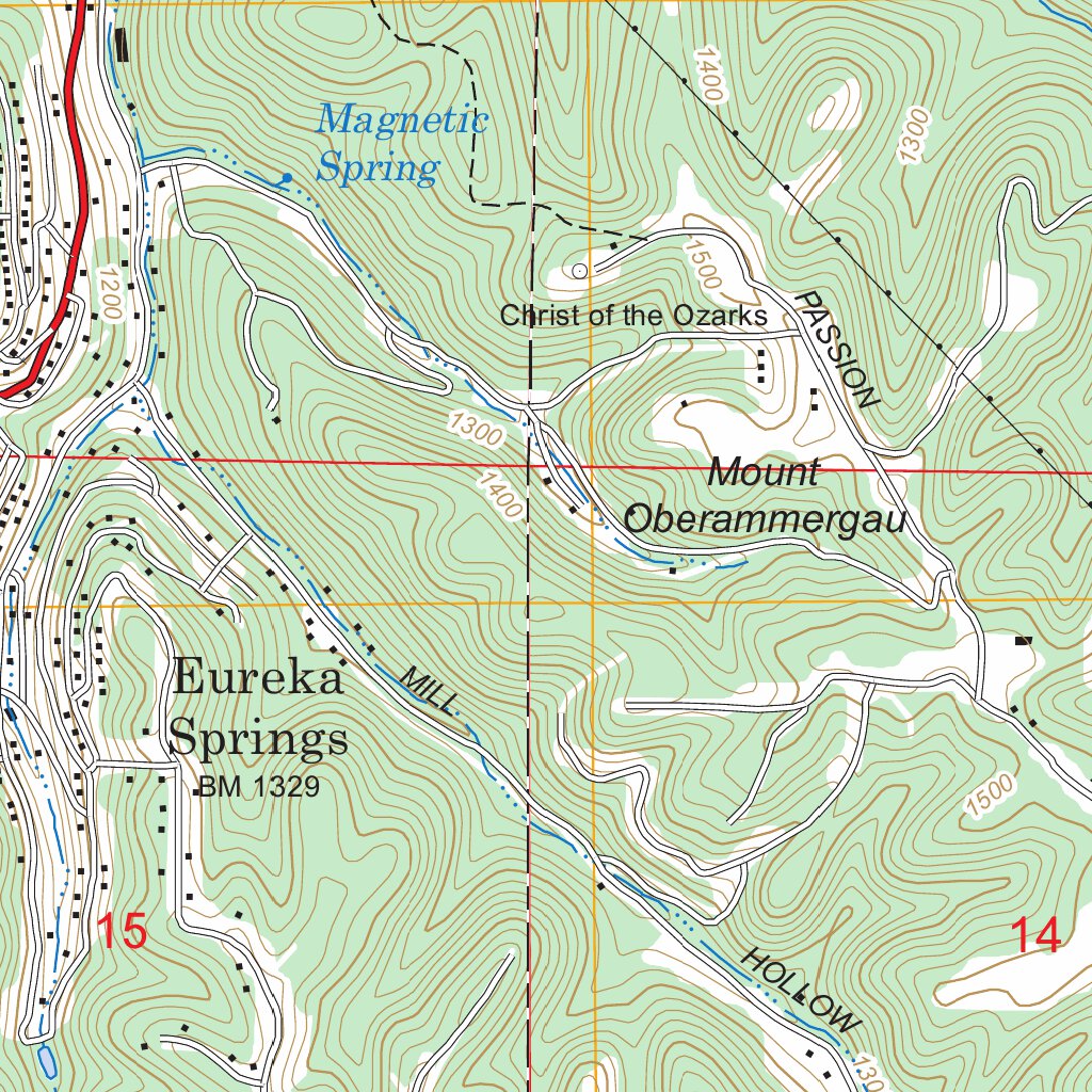 Eureka Springs, AR - MO FSTopo Legacy Map by US Forest Service - Topo ...