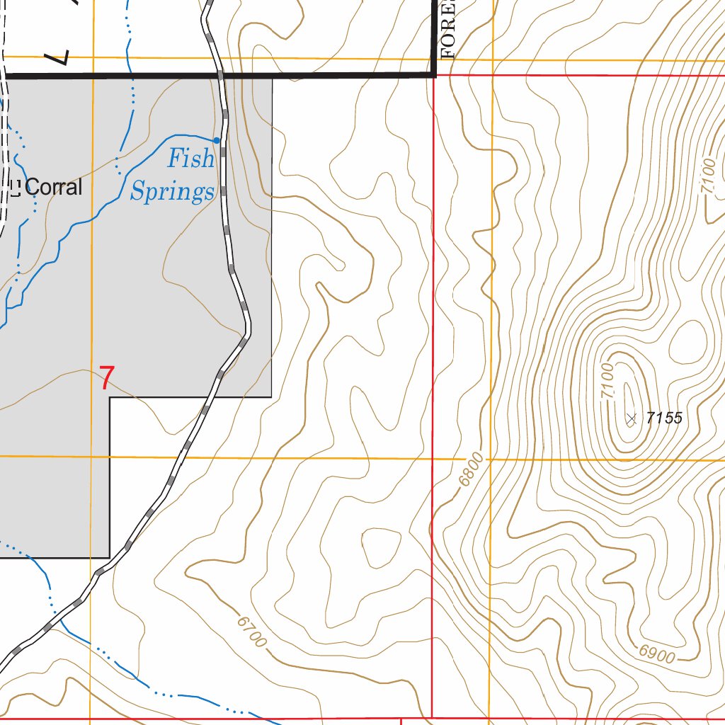 Fish Springs, NV FSTopo Legacy Map by US Forest Service - Topo | Avenza ...