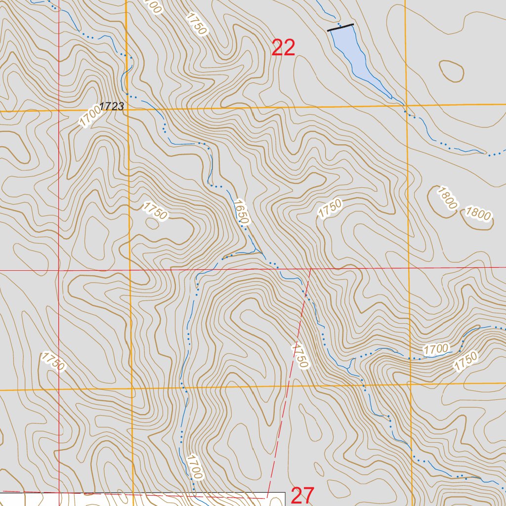 Fort George Butte NW, SD FSTopo Legacy Map by US Forest Service - Topo ...