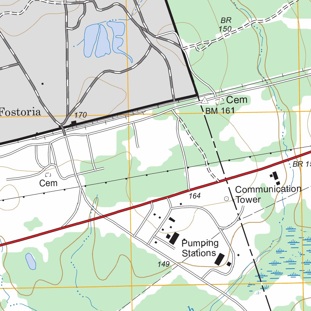 Fostoria, TX FSTopo Legacy Map by US Forest Service - Topo | Avenza Maps