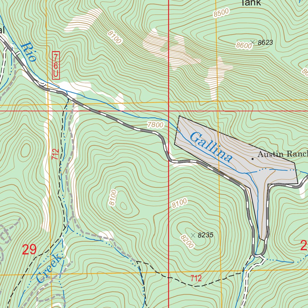 Gallina, NM FSTopo Legacy Map by US Forest Service - Topo | Avenza Maps