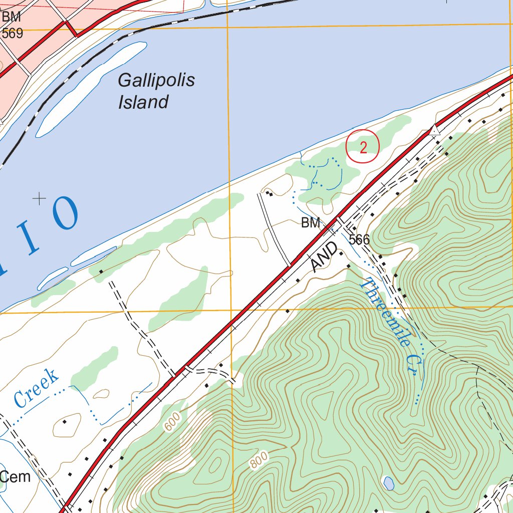 Gallipolis, OH - WV FSTopo Legacy Map by US Forest Service - Topo ...