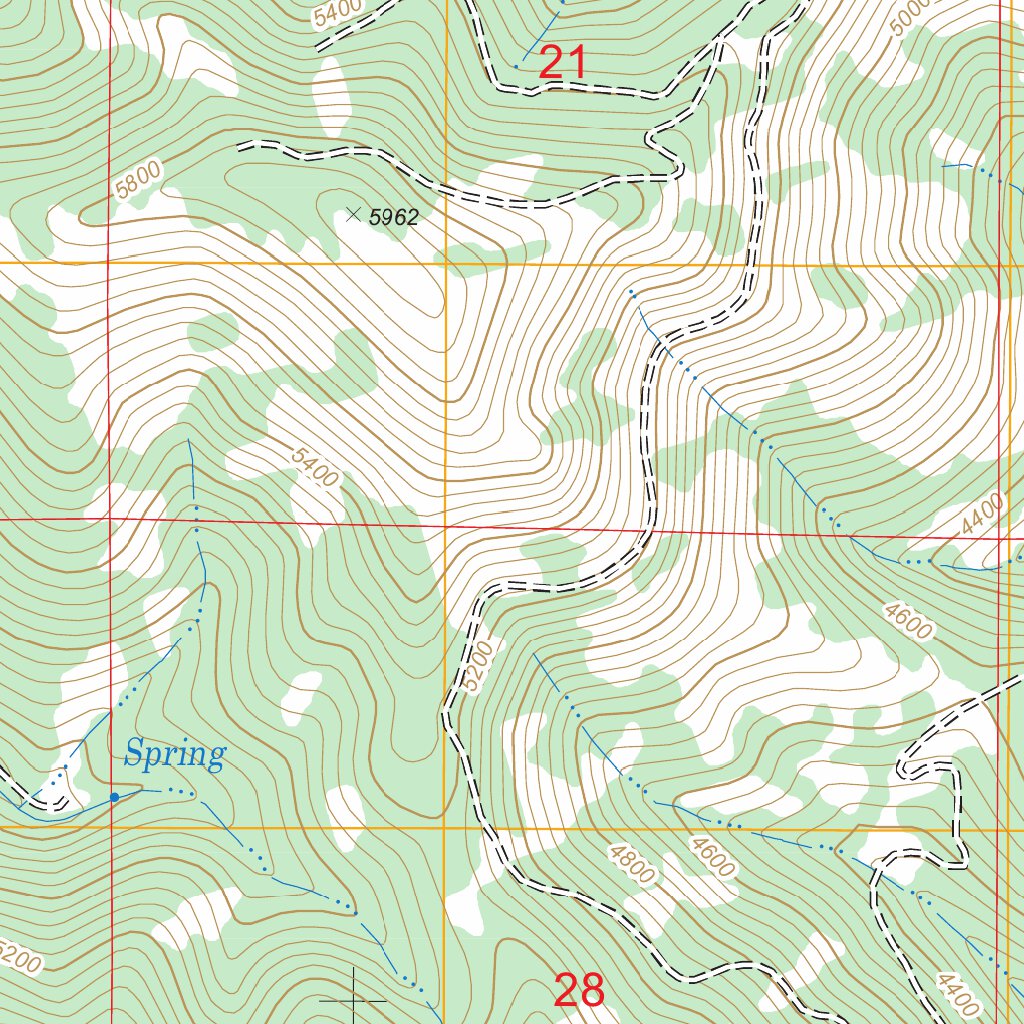 Gazelle Mountain, CA FSTopo Legacy Map by US Forest Service - Topo ...