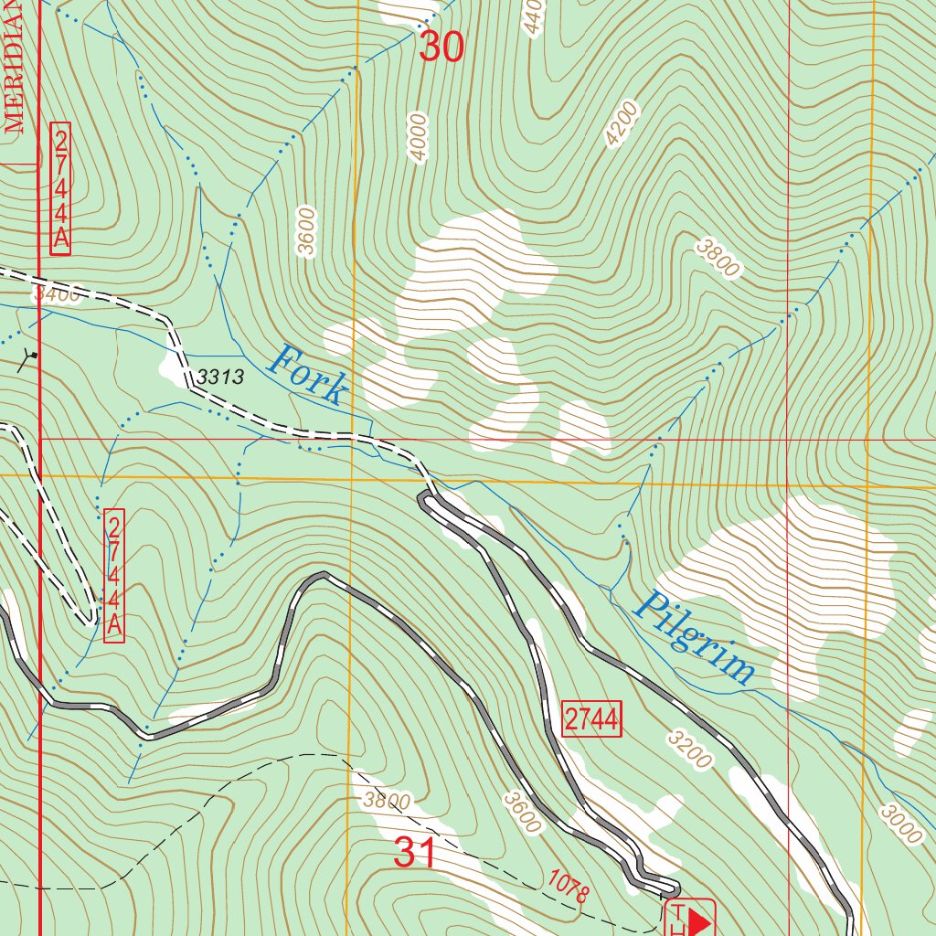 Gem Peak, MT - ID FSTopo Legacy Map by US Forest Service - Topo ...