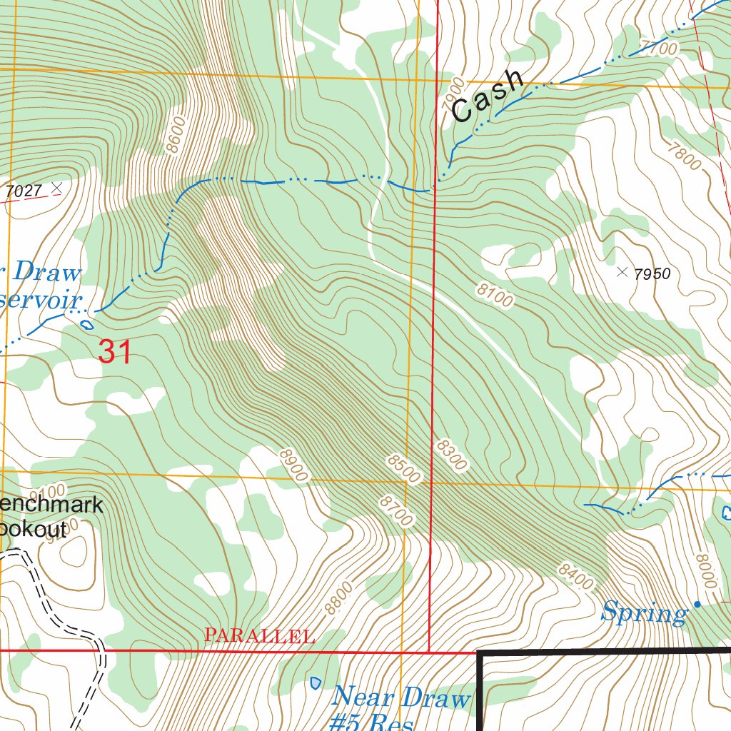 Glade Mountain, CO FSTopo Legacy Map by US Forest Service - Topo ...