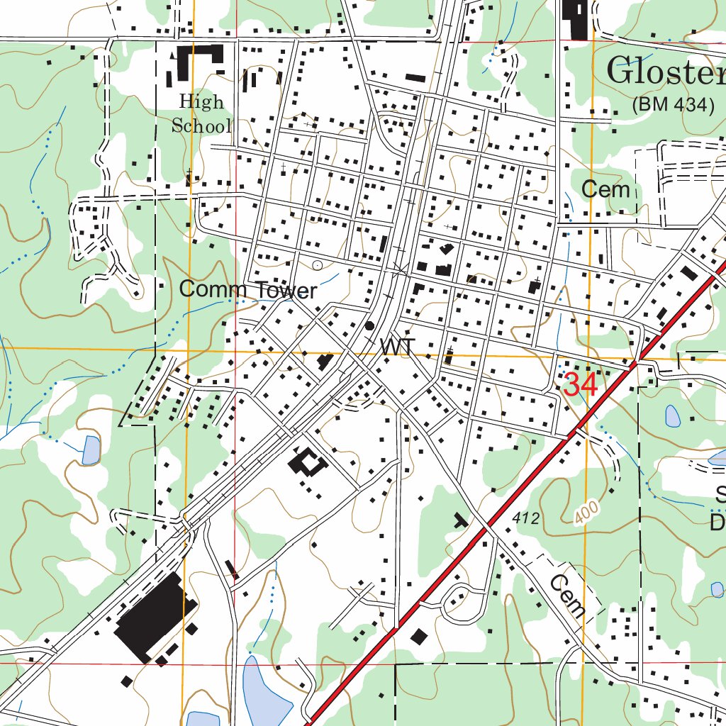 Gloster, MS FSTopo Legacy Map by US Forest Service - Topo | Avenza Maps