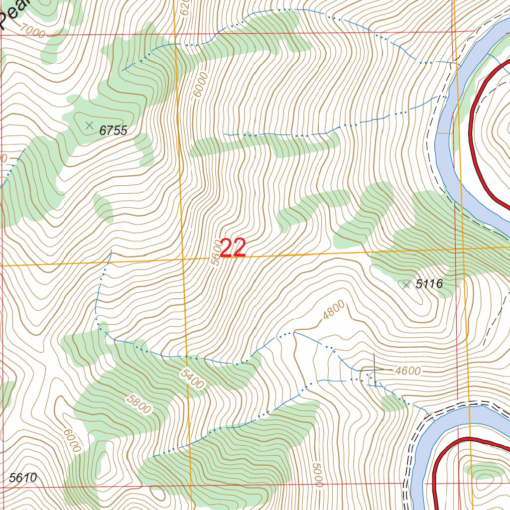 Goldbug Ridge, ID FSTopo Legacy Map by US Forest Service - Topo ...