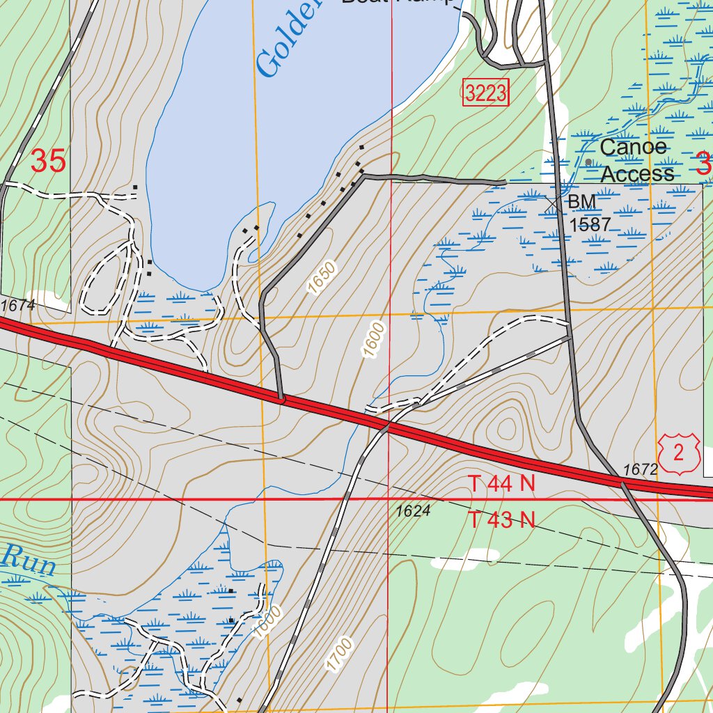 Golden Lake, MI FSTopo Legacy Map by US Forest Service - Topo | Avenza Maps