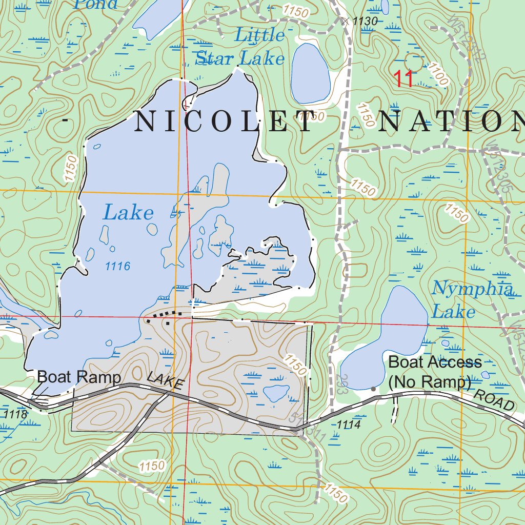 Grand View NW, WI FSTopo Legacy Map by US Forest Service - Topo ...