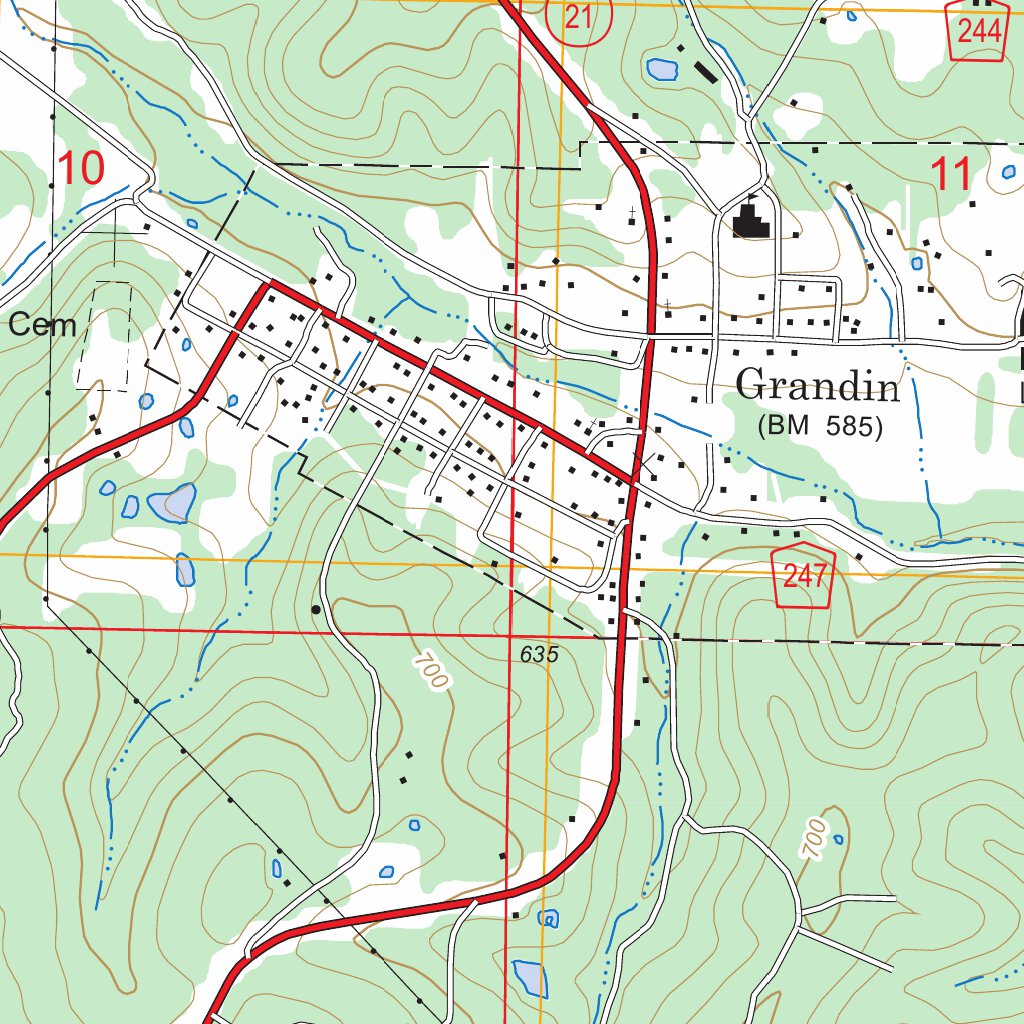 Grandin, MO FSTopo Legacy Map by US Forest Service - Topo | Avenza Maps