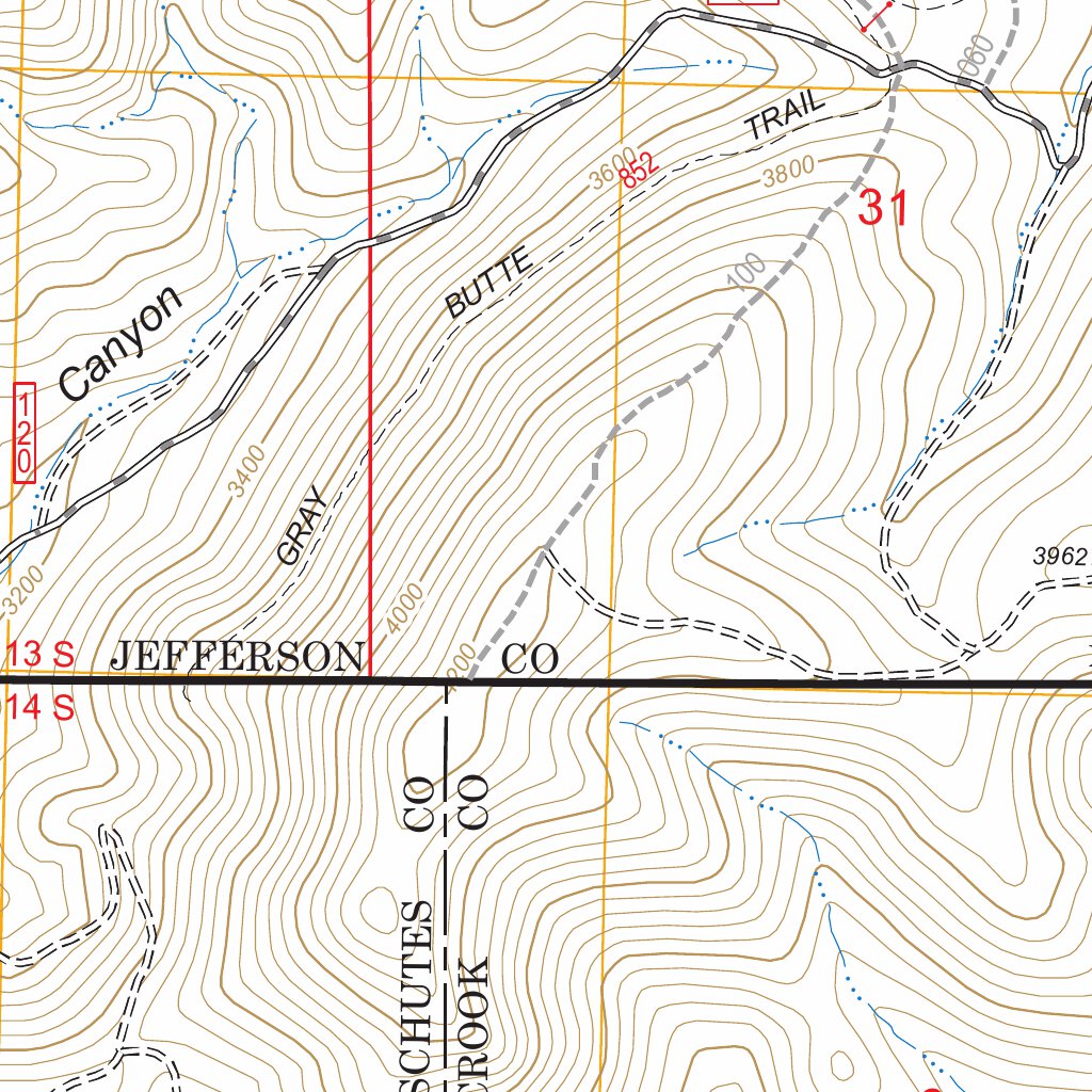 Gray Butte, OR FSTopo Legacy Map by US Forest Service - Topo | Avenza Maps