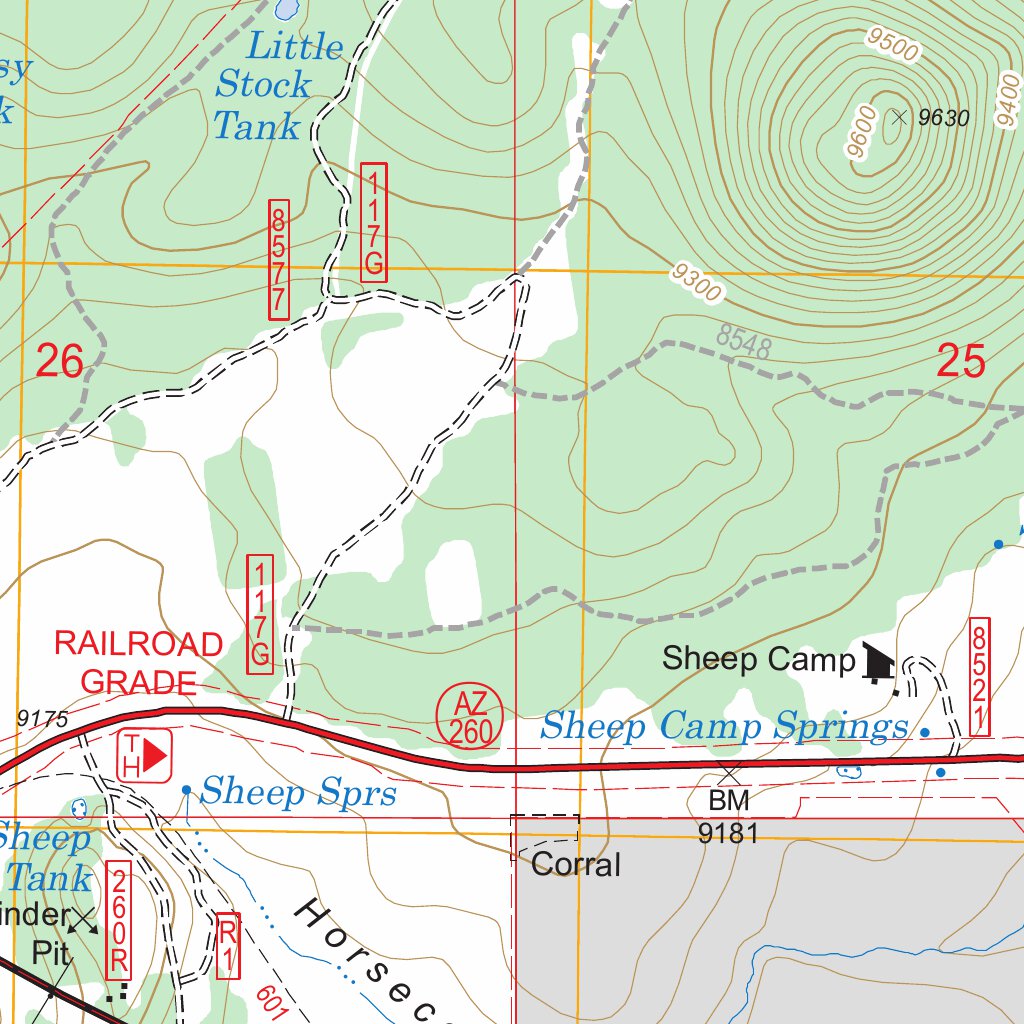Greens Peak, AZ FSTopo Legacy Map by US Forest Service - Topo | Avenza Maps