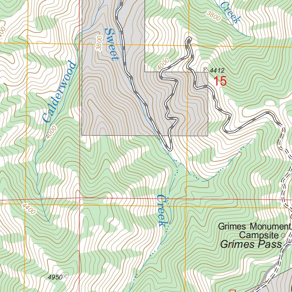 Grimes Pass, ID FSTopo Legacy Map by US Forest Service - Topo | Avenza Maps