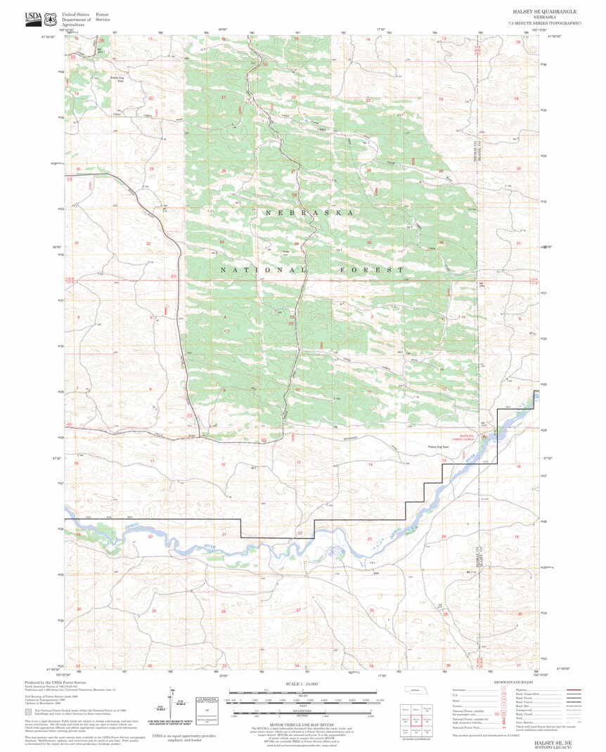 Halsey SE, NE FSTopo Legacy Map by US Forest Service - Topo | Avenza Maps