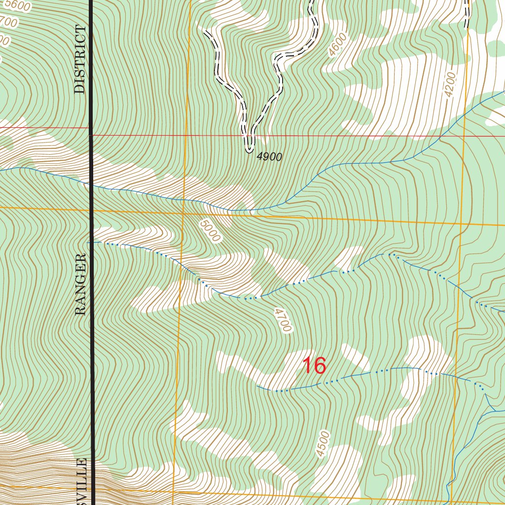 Hamilton North, MT FSTopo Legacy Map by US Forest Service - Topo ...