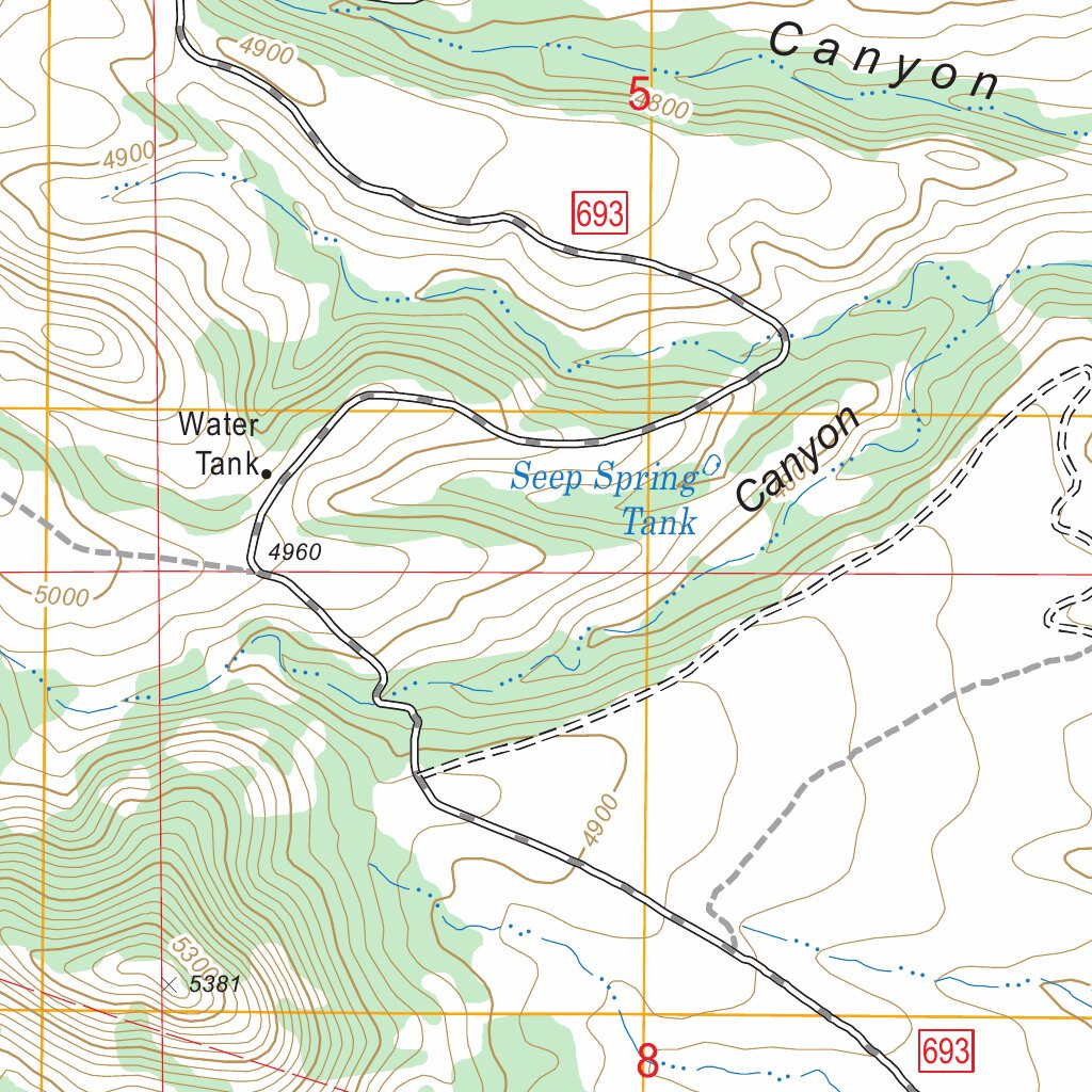 Harrison Canyon, AZ FSTopo Legacy Map by US Forest Service - Topo ...
