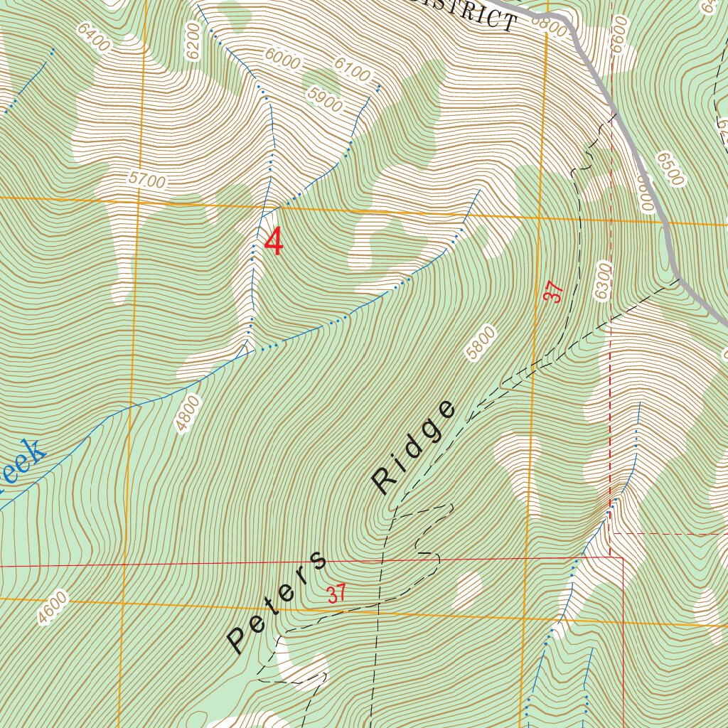 Hash Mountain, MT FSTopo Legacy Map by US Forest Service - Topo ...