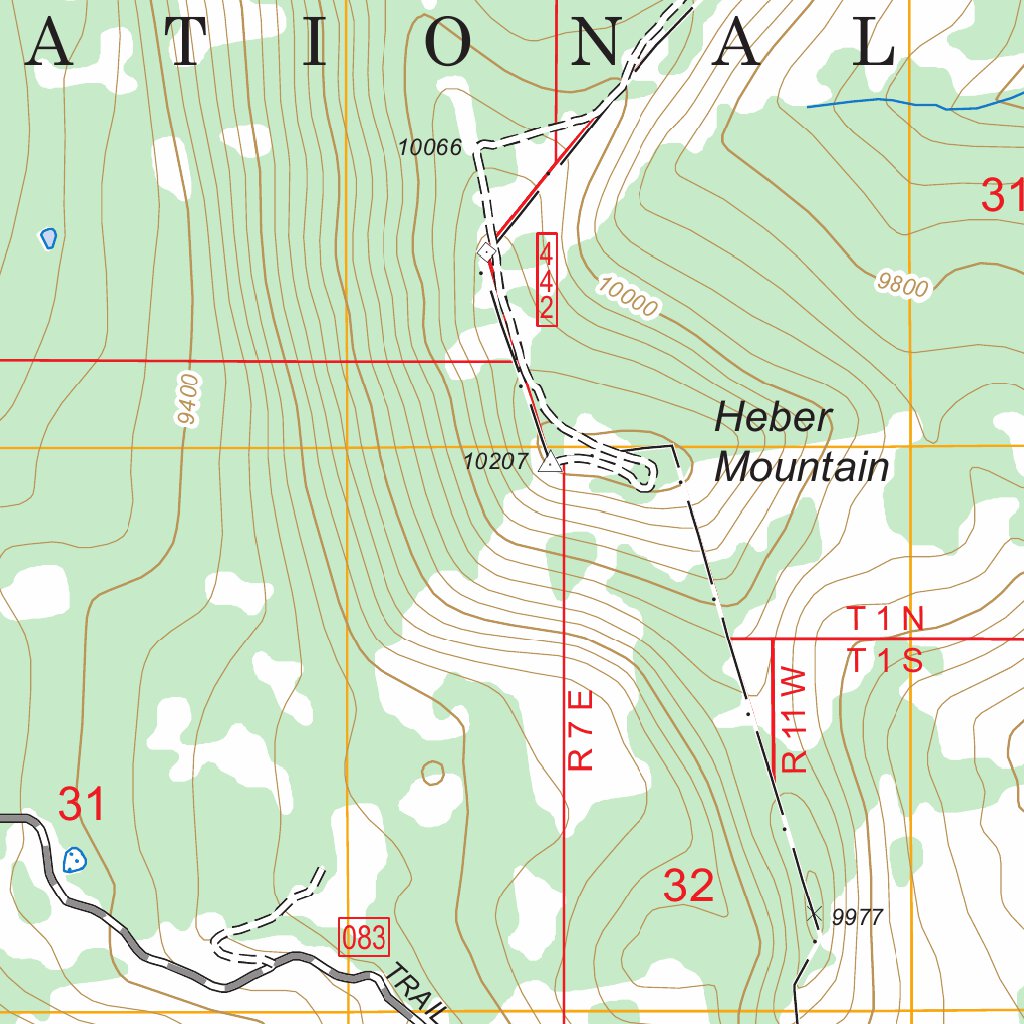 Heber Mountain, UT FSTopo Legacy Map by US Forest Service - Topo ...
