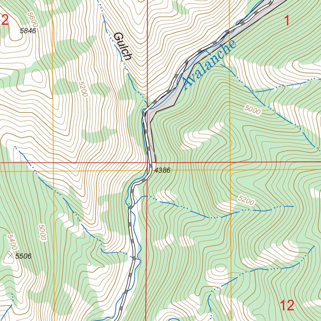 Hellgate Gulch, MT FSTopo Legacy Map by US Forest Service - Topo ...