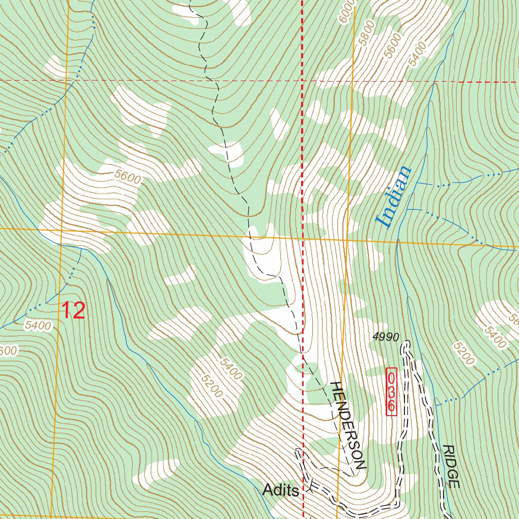 Henderson Ridge, MT - ID FSTopo Legacy Map by US Forest Service - Topo ...