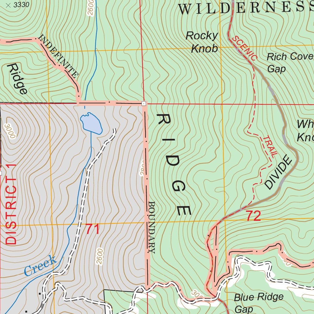 Hightower Bald, GA - NC FSTopo Legacy Map by US Forest Service - Topo ...