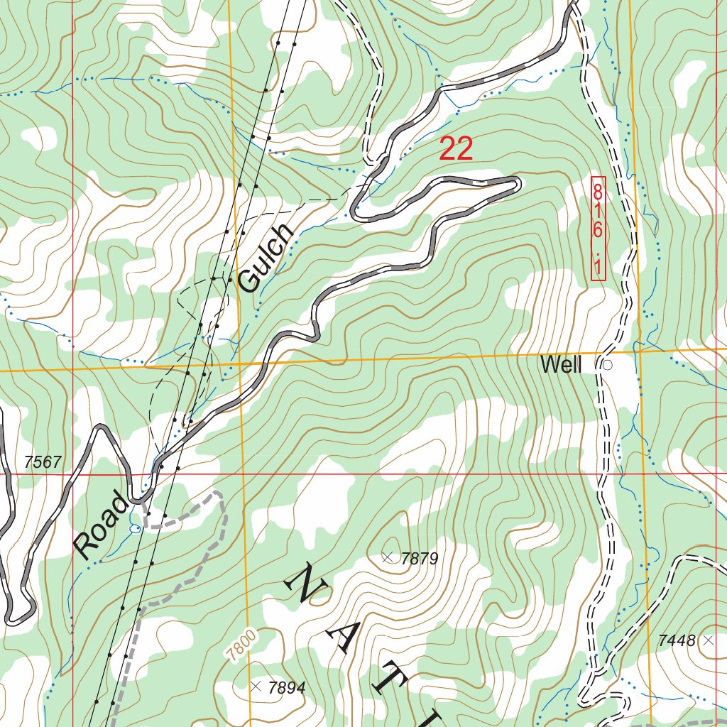 Hightower Mountain, CO FSTopo Legacy Map by US Forest Service - Topo ...