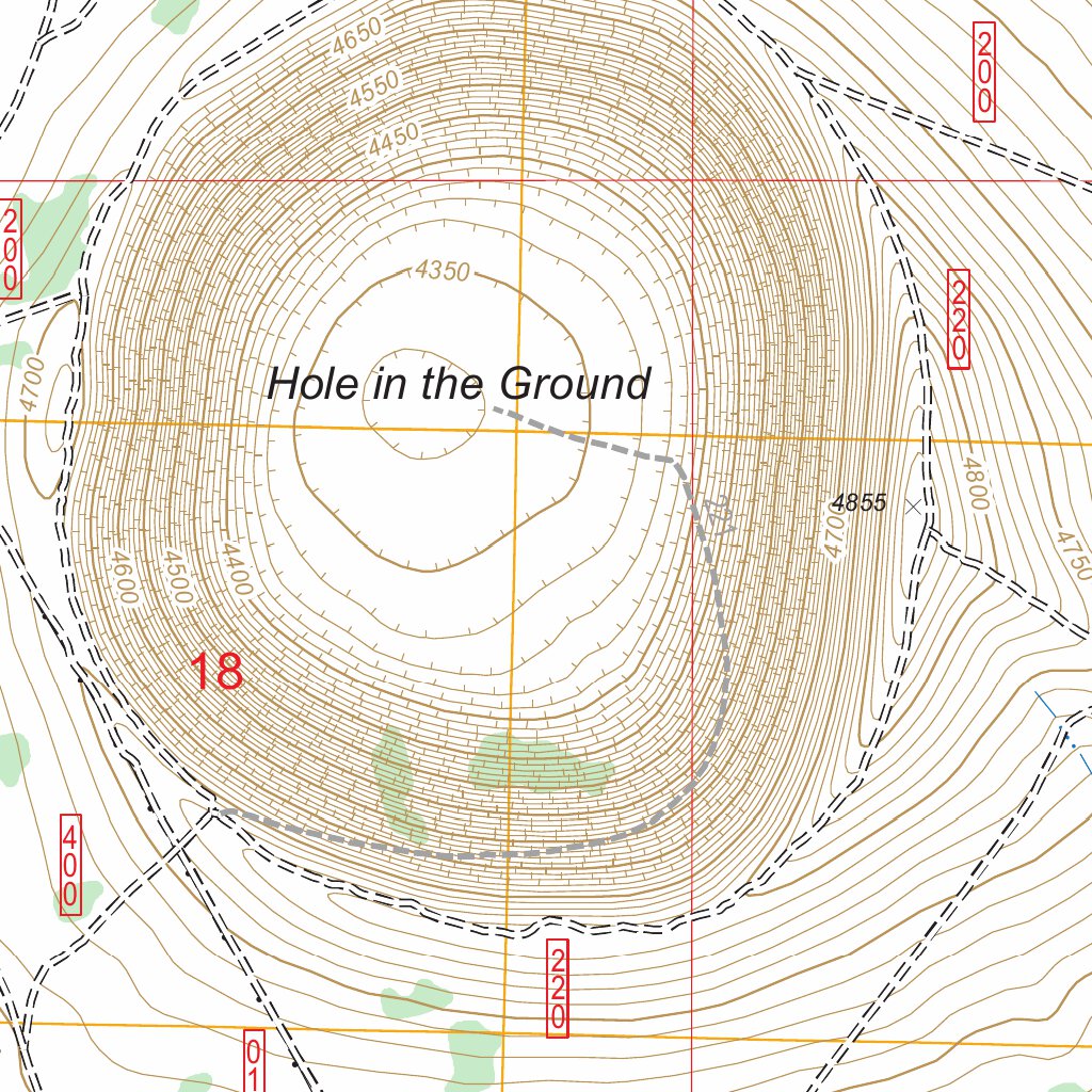 Hole In The Ground, OR FSTopo Legacy Map by US Forest Service - Topo ...