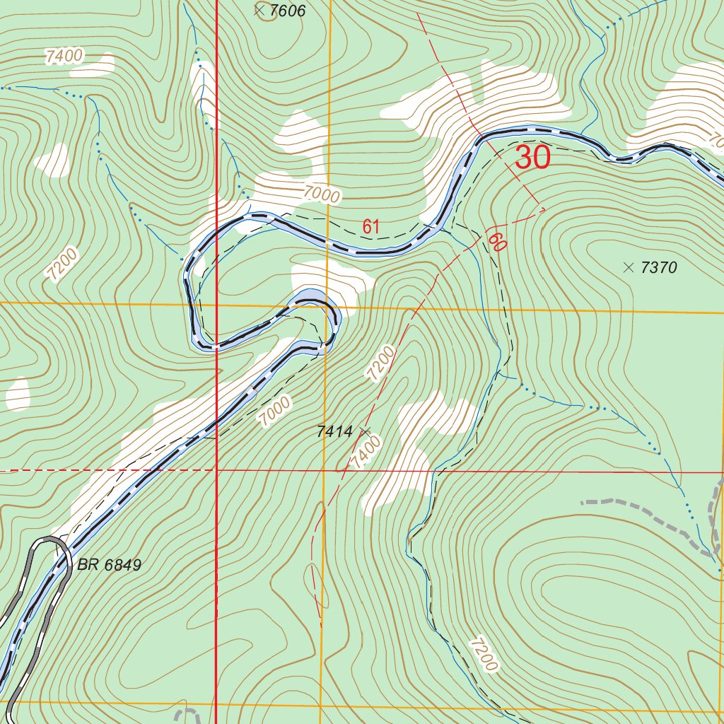 Hoodoo Knoll, AZ FSTopo Legacy Map by US Forest Service - Topo | Avenza ...