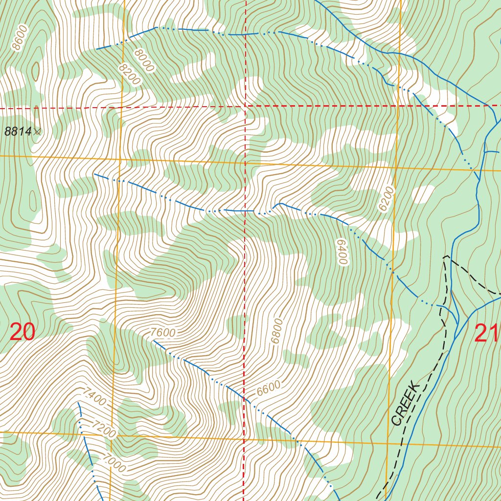 Hoodoo Meadows, ID FSTopo Legacy Map by US Forest Service - Topo ...