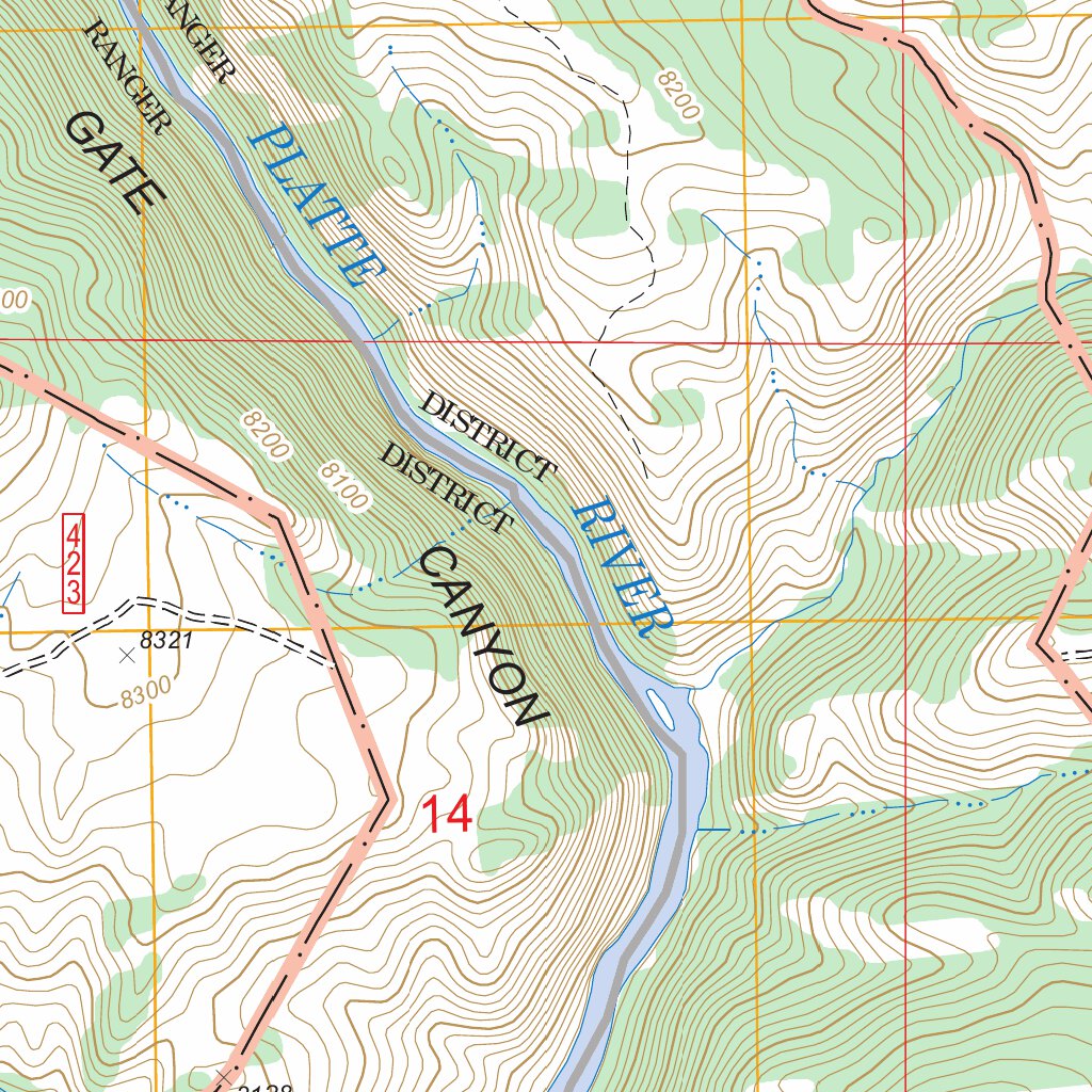 Horatio Rock, WY - CO FSTopo Legacy Map by US Forest Service - Topo ...