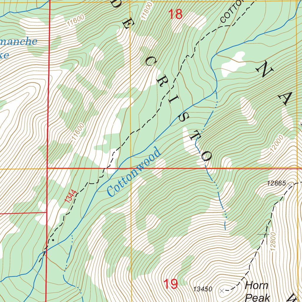 Horn Peak, CO FSTopo Legacy Map by US Forest Service - Topo | Avenza Maps