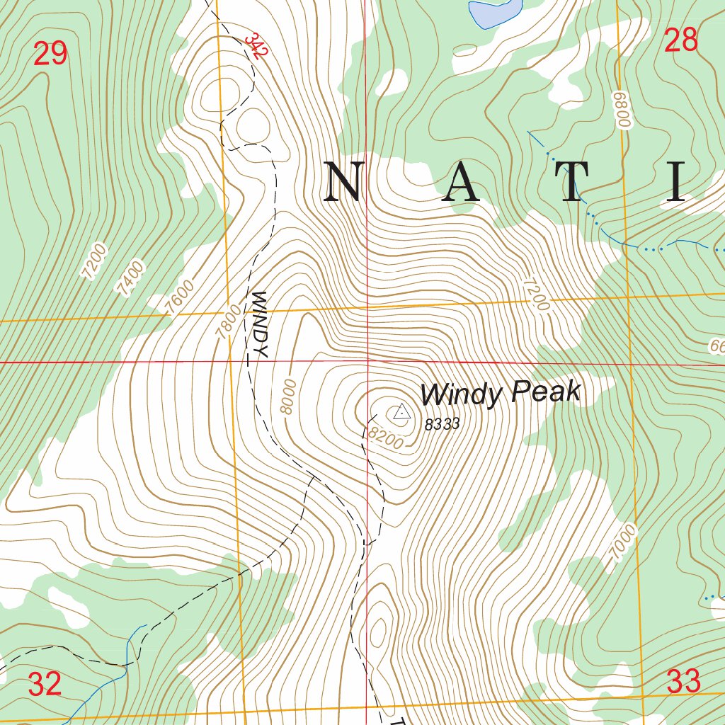 Horseshoe Basin, WA FSTopo Legacy Map by US Forest Service - Topo ...