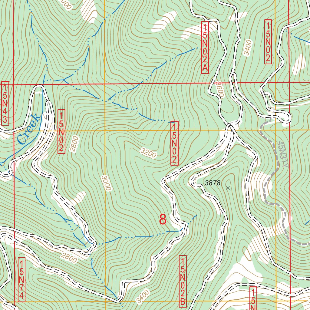 Huckleberry Mountain, CA FSTopo Legacy Map by US Forest Service - Topo ...