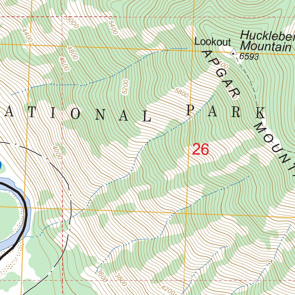 Huckleberry Mountain, MT FSTopo Legacy Map by US Forest Service - Topo ...