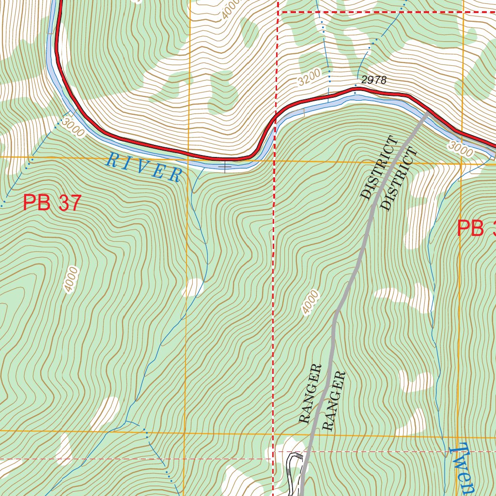 Huddleson Bluff, ID FSTopo Legacy Map by US Forest Service - Topo ...
